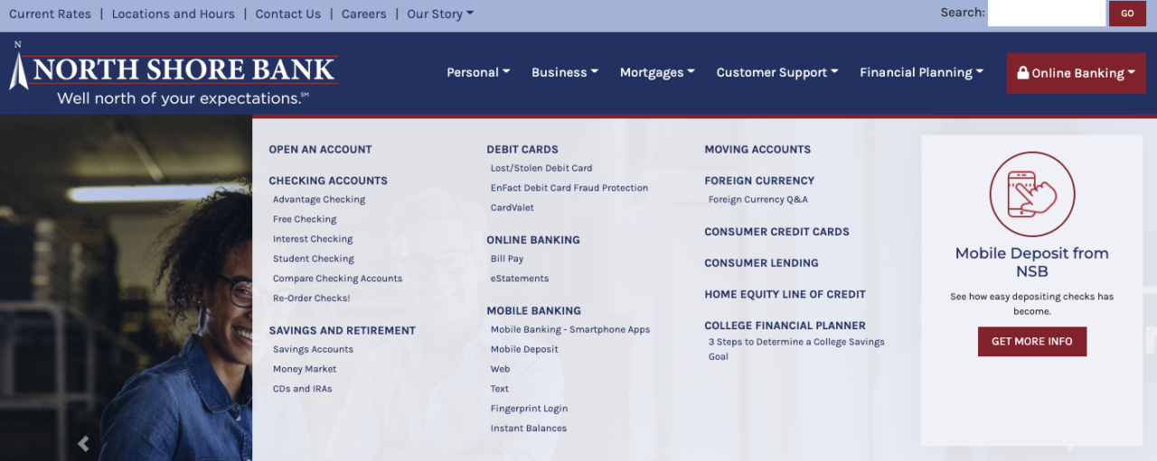 Redesigning North Shore Bank’s Financial Services Website | GraVoc