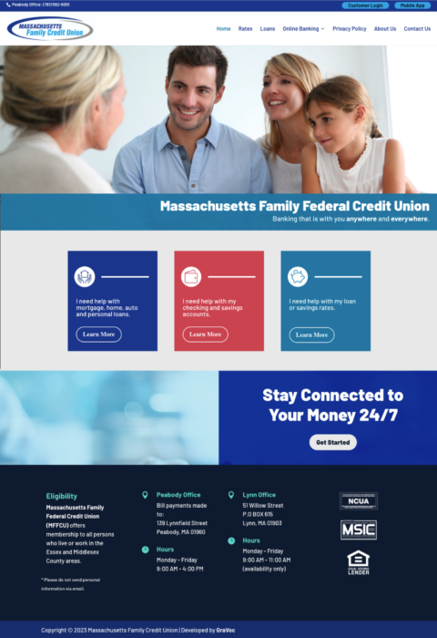 Revamping the Massachusetts Family Credit Union Website | GraVoc